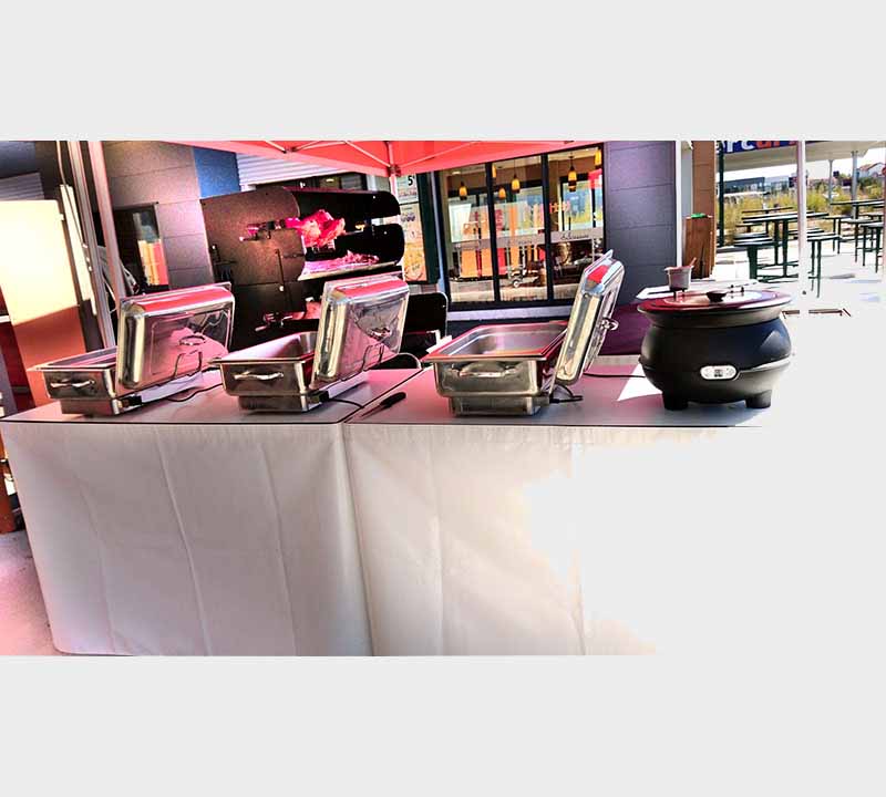 Table traiteur pliante | Mobigrill spécialiste équipements traiteurs